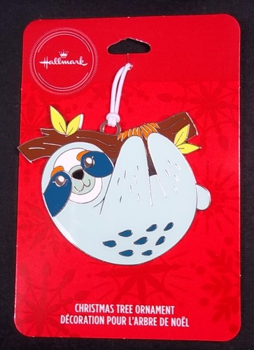Hallmark SLOTH flat metal Christmas ornament on card NEW | eBay
