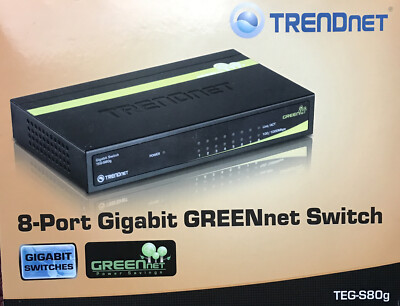 TRENDnet TEG-S80g 8-port Gigabit GREENnet Switch New Open Box ...