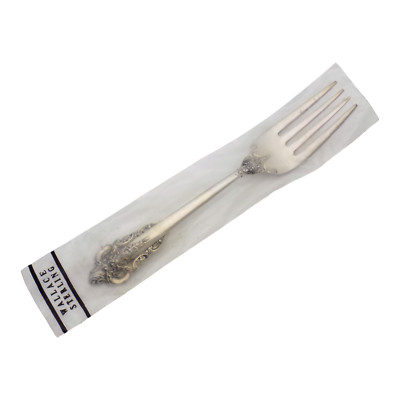 NEW WRAPPER WALLACE STERLING SILVER 7" GRANDE BAROQUE DINNER FORK 44 ...
