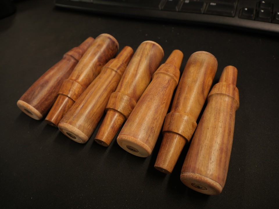 LOT OF 7 NEW LEATHER BUTT ROSEWOOD SOCKET CHISEL HANDLES FOR TOOL ...