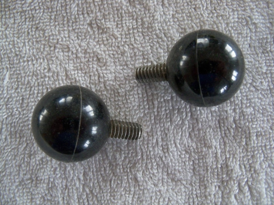 1" Black Plastic Ball Knob w/ 1/4" Threaded Stud- Joystick Head ...