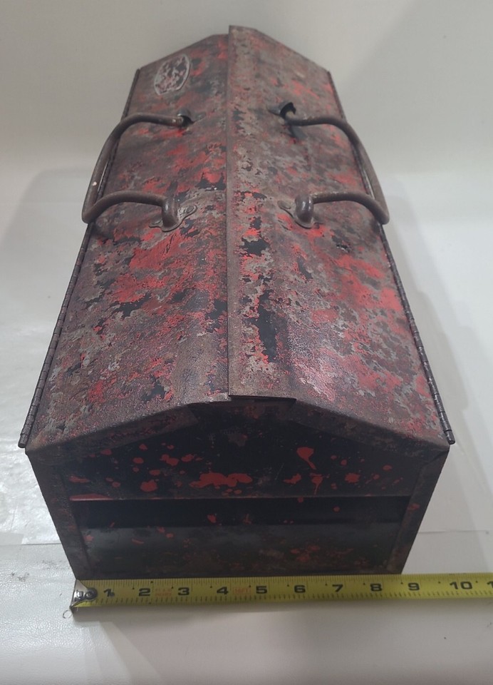 Proto Tool Box Vintage Mechanic Portable All Metal 21"x7.5" Removable ...