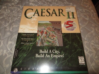 -714 Sierra Caesar II 2 Windows 95 CD Big Box PC 1995 New in Box | eBay