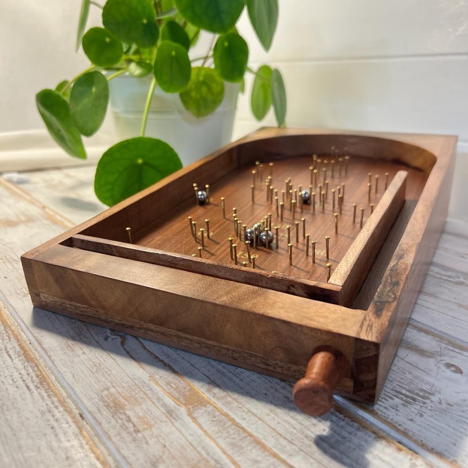 Classic vintage style TABLETOP PINBALL BAGATELLE GAME | eBay UK