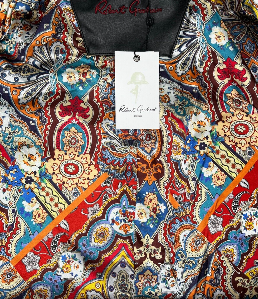 Robert Graham Navy Wool Blend Shirt Jacket $298 Medium NWT FREE ...