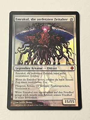 MTG 1x Rise of Eldrazi Prerelease LP German FOIL Emrakul, the Aeons ...