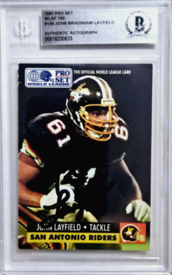 1991 Pro Set #146 John Bradshaw Layfield Signed Rookie Card Autograph ...