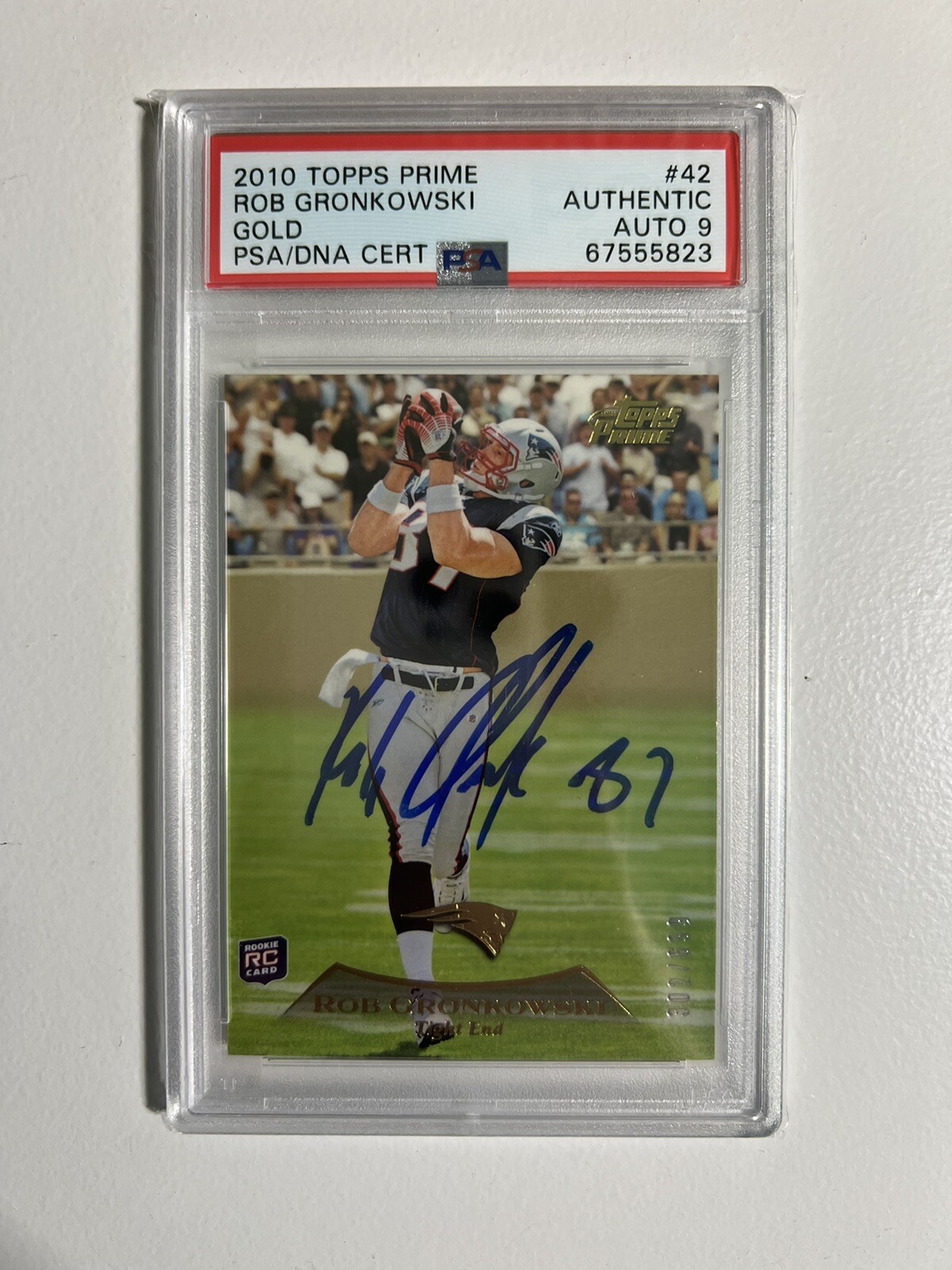 2010 TOPPS PRIME #42 GOLD ROB GRONKOWSKI RC /699 FUTURE HOF!! PSA 9 | eBay