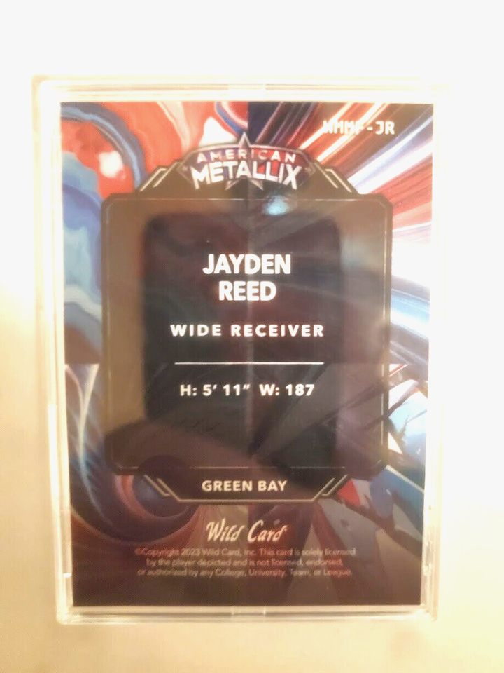 2023 wild card american metallix jayden reed rookie card 1/1 | eBay