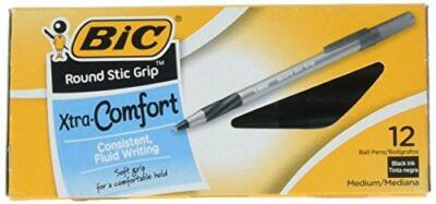 BIC Products - BIC - Ultra Round Stic Grip Ballpoint Stick Pen, Black ...