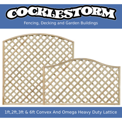 1ft,2ft,3ft & 6ft High x 6ft Wide Convex And Omega European Heavy ...