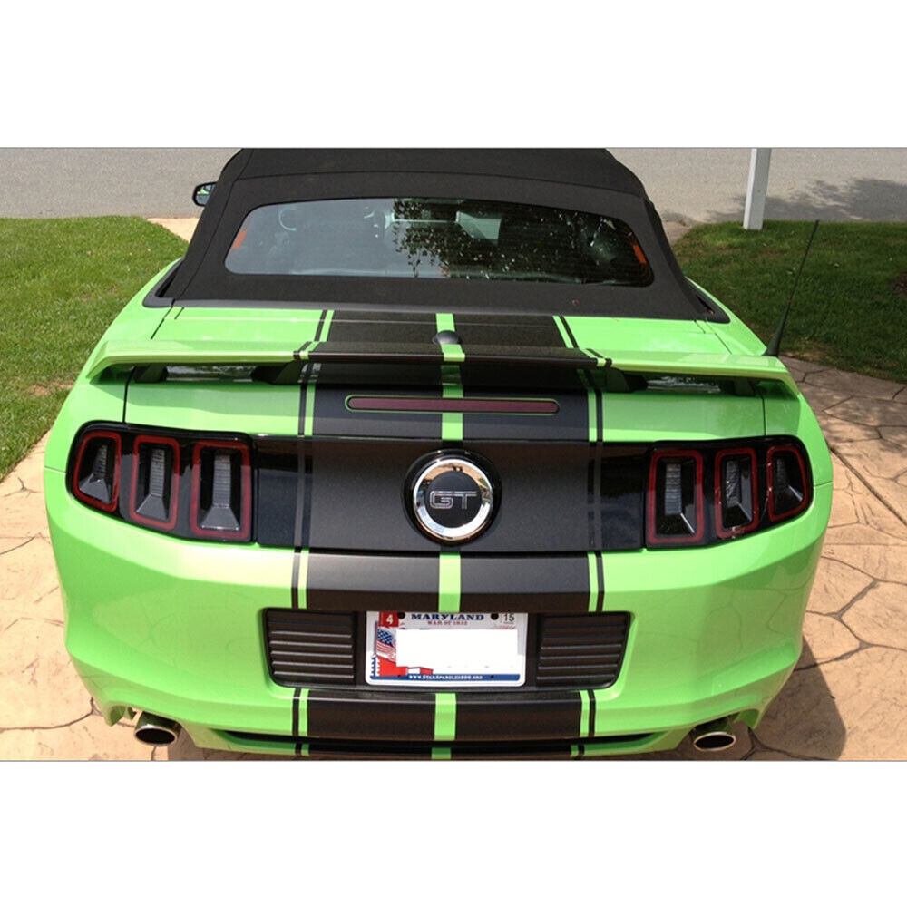 For Ford Mustang 78.7'' Black Hood Roof Rally Racing Stripe Decal Vinyl ...