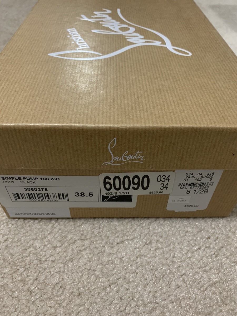 CHRISTIAN LOUBOUTIN - Simple Pump 100 - Size 38.5 - Black CHRISTIAN LOUBOUTIN - Simple Pump 100 - Size 38.5 - Black