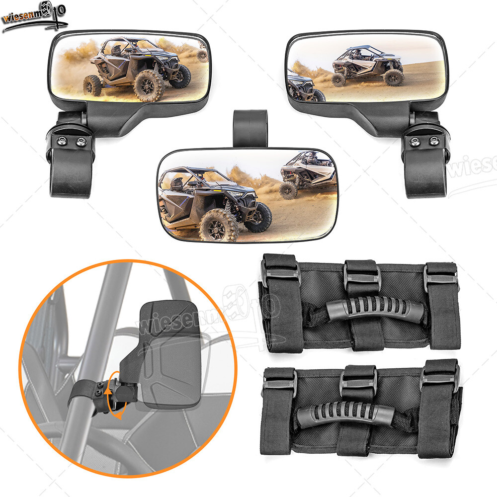 Rear View Side Mirrors & Center Mirror Kit Fit John Deere Gator HPX XUV ...