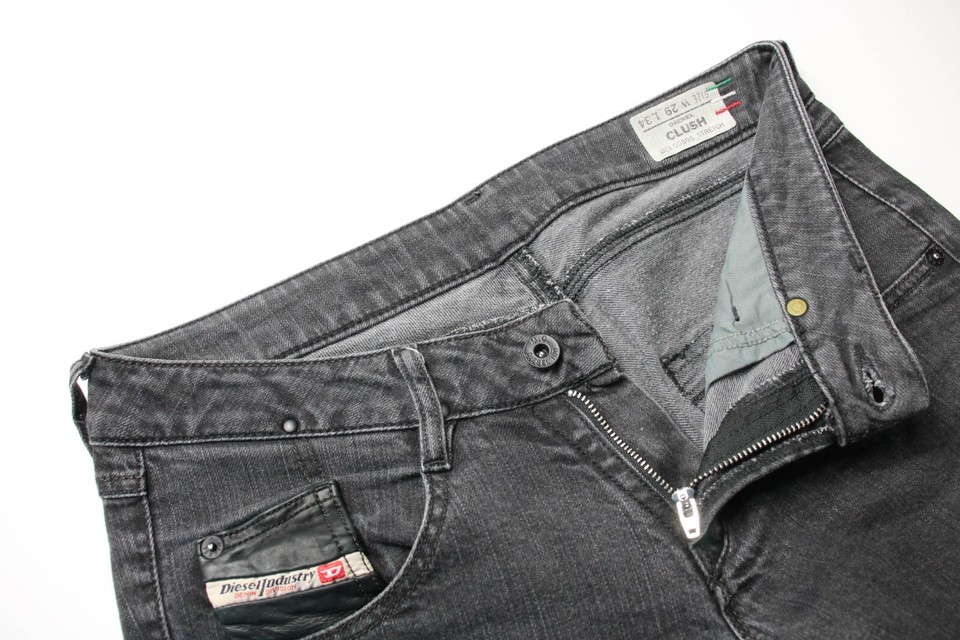 DIESEL Clush Stretch 0089S Jeans Women's W29/L34 Washed Black Zip Fly ...