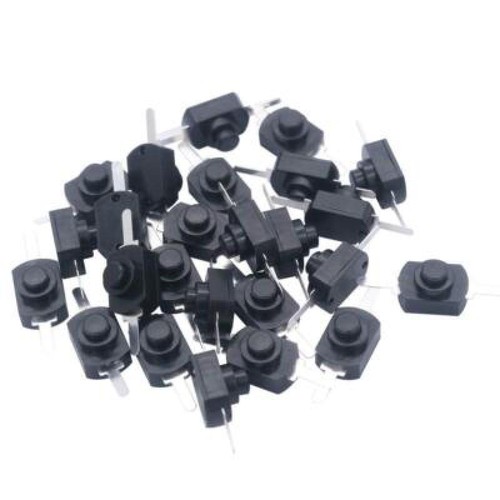 50pcs Black Latching Mini On/off Switch Selflock Micro Push Button ...