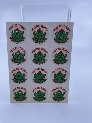 VTG 80s Scratch & Sniff PINE Christmas Tree Scent Sticker YOURE TOPS | eBay