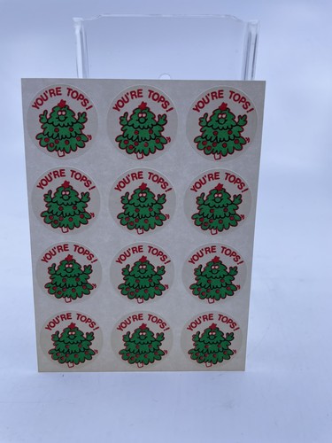 VTG 80s Scratch & Sniff PINE Christmas Tree Scent Sticker YOURE TOPS | eBay