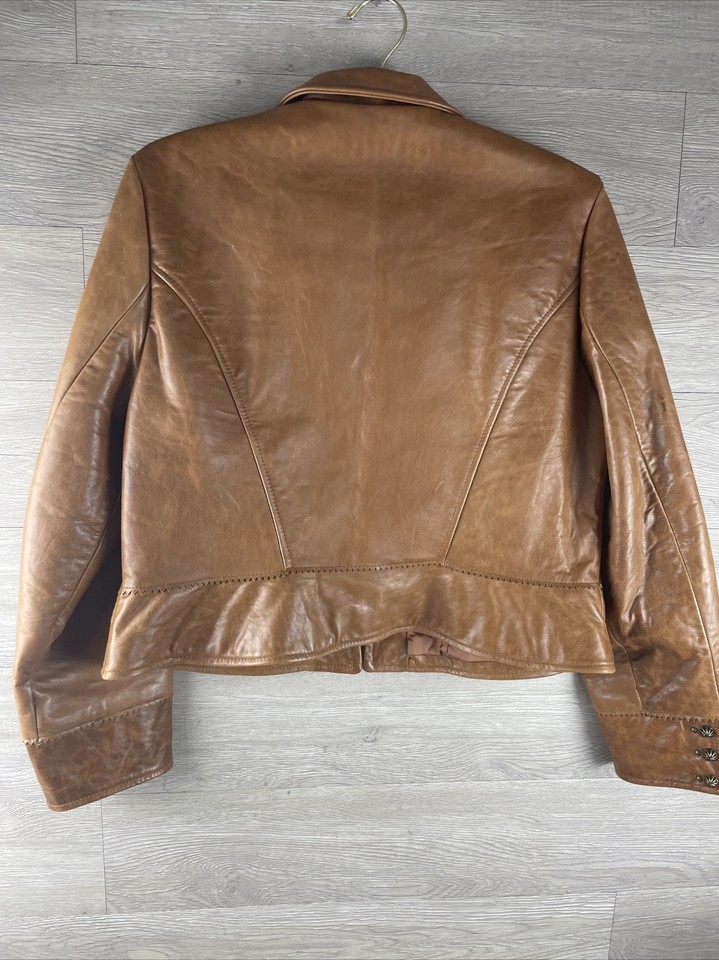Double D Ranch Leather Jacket - Light Brown - Size XL | eBay