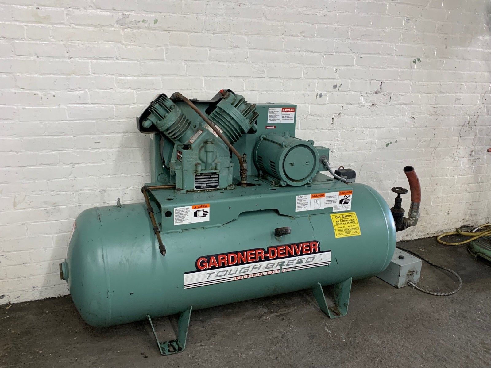 Gardner Denver Air Compressor Two-Stage Compressor Pump (5HP) 80 GAL ...