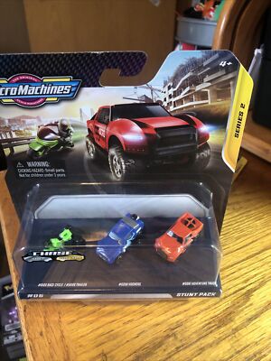 Micro Machines Micro City #05 Series 2 Stunt Pack 3 Car Pack With Bike ...