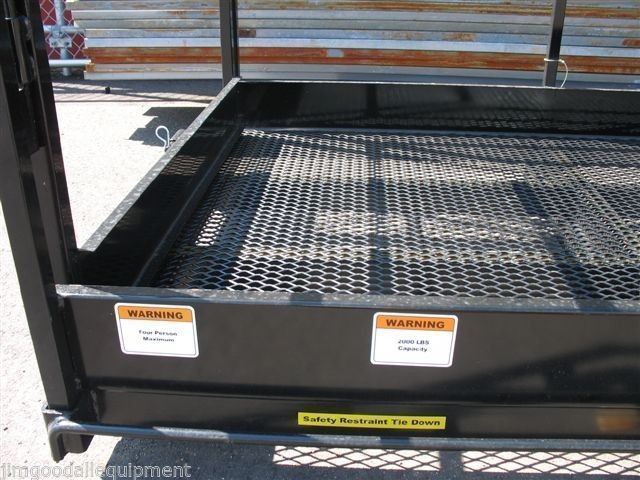 WORK PLATFORM MAN BASKETS FOR TELEHANDLER-FORKLIFTS 2000 LB. CAPACITY 4 ...