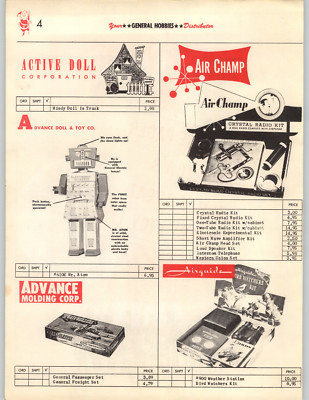 1956 PAPER AD Mr. Atom Toy Robot Made By Advance Doll Company Crystal ...