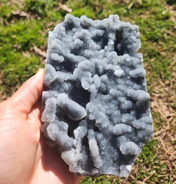 Raw Rough Black Sphalerite Cluster Geode Crystal Mineral Specimen Home ...