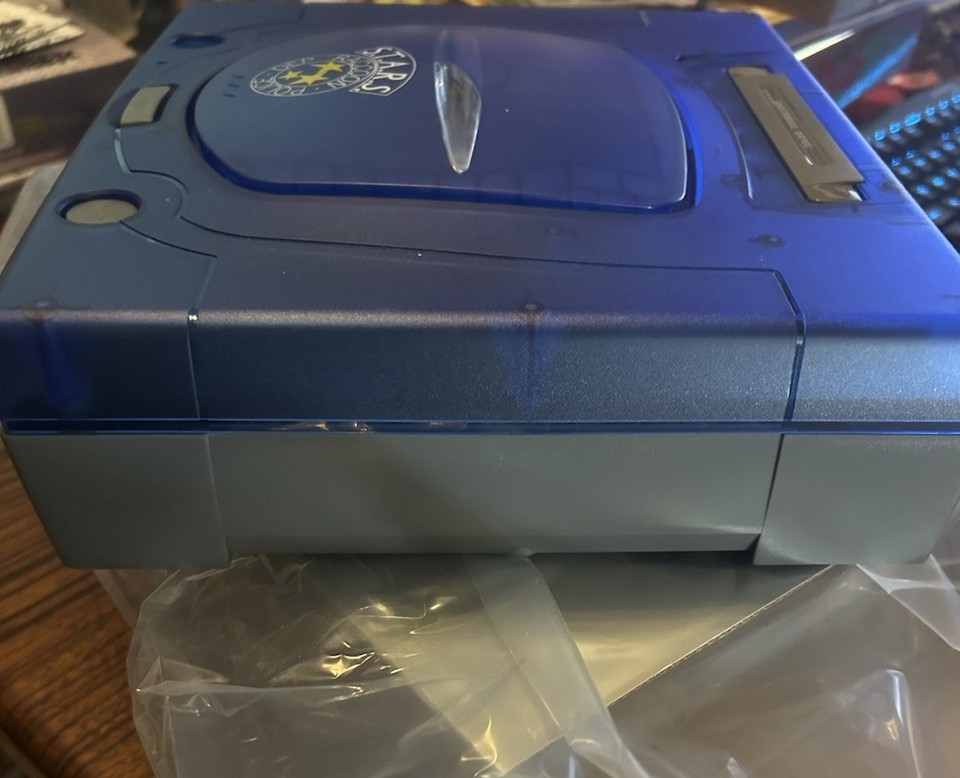 Sega Saturn Transparent Blue Resident Evil STARS replacement shell ...