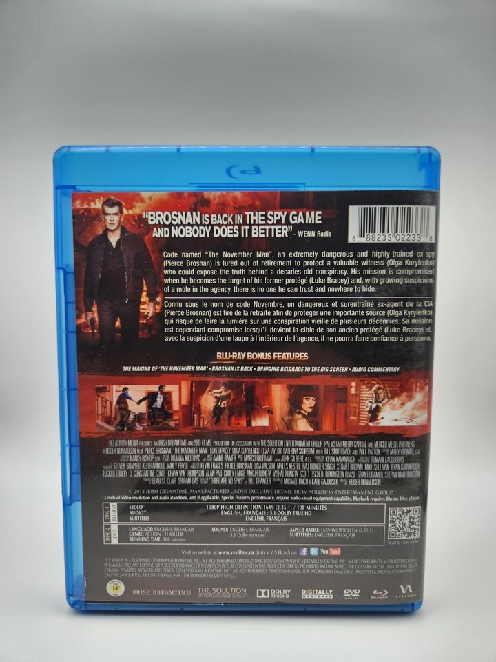 The November Man (Blu-ray+DVD, 2014) Pierce Brosnan, Luke Bracey | eBay