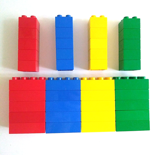 Lego DUPLO Bricks Blocks Classic Colors 4x2 2x2 40 pc. | eBay