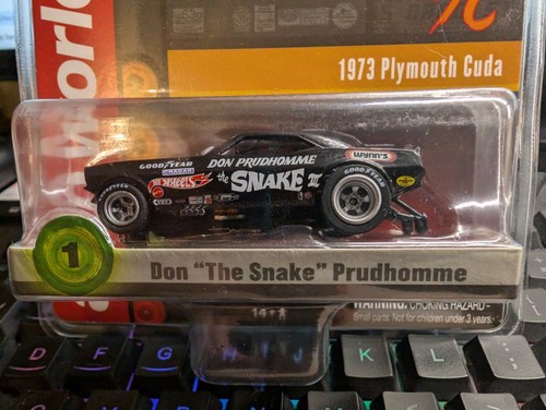 Auto world R1 Legends Don The Snake Prudhomme Cuda 4 Gear HO Slot Car ...