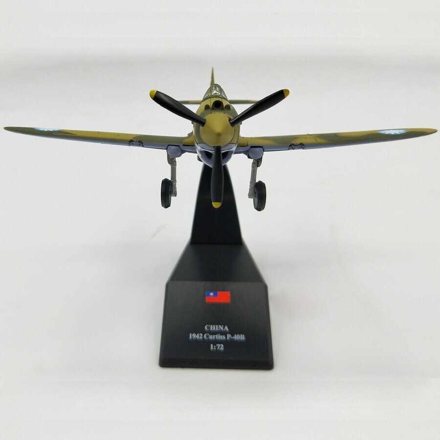 1:72 Chinese AVG Curtiss P-40B Warhawk Fighter Model Diecast Military ...