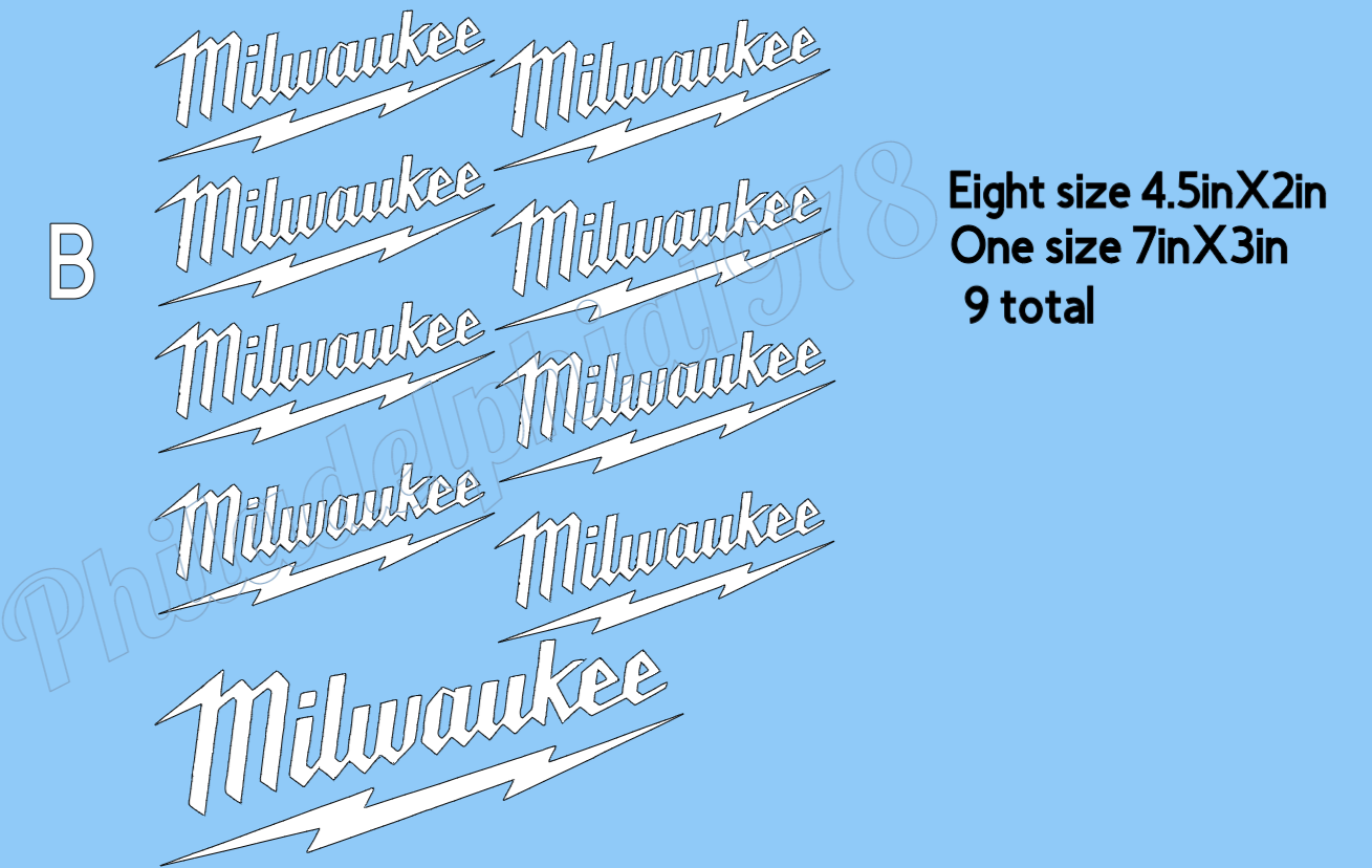 MILWAUKEE die cut Vinyl Decals #72 | eBay