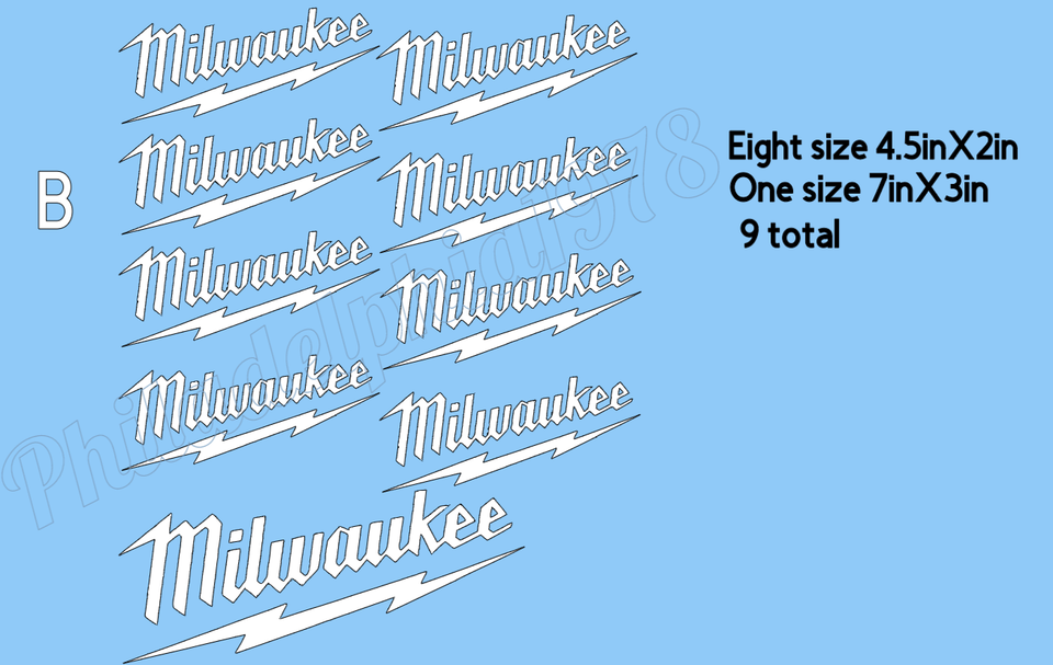 MILWAUKEE die cut Vinyl Decals #72 | eBay