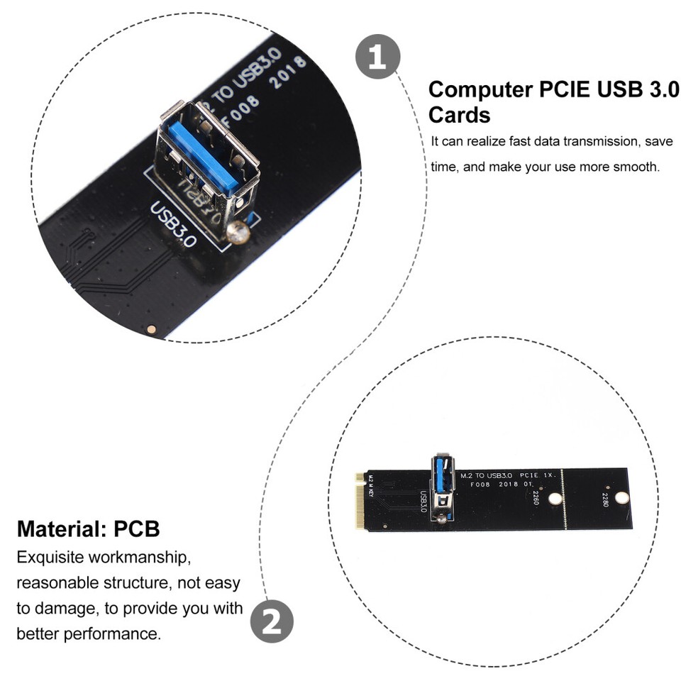 4pcs USB 3. 0 Expansion Cards Computer USB Expansion Cards PCIE USB 3 ...