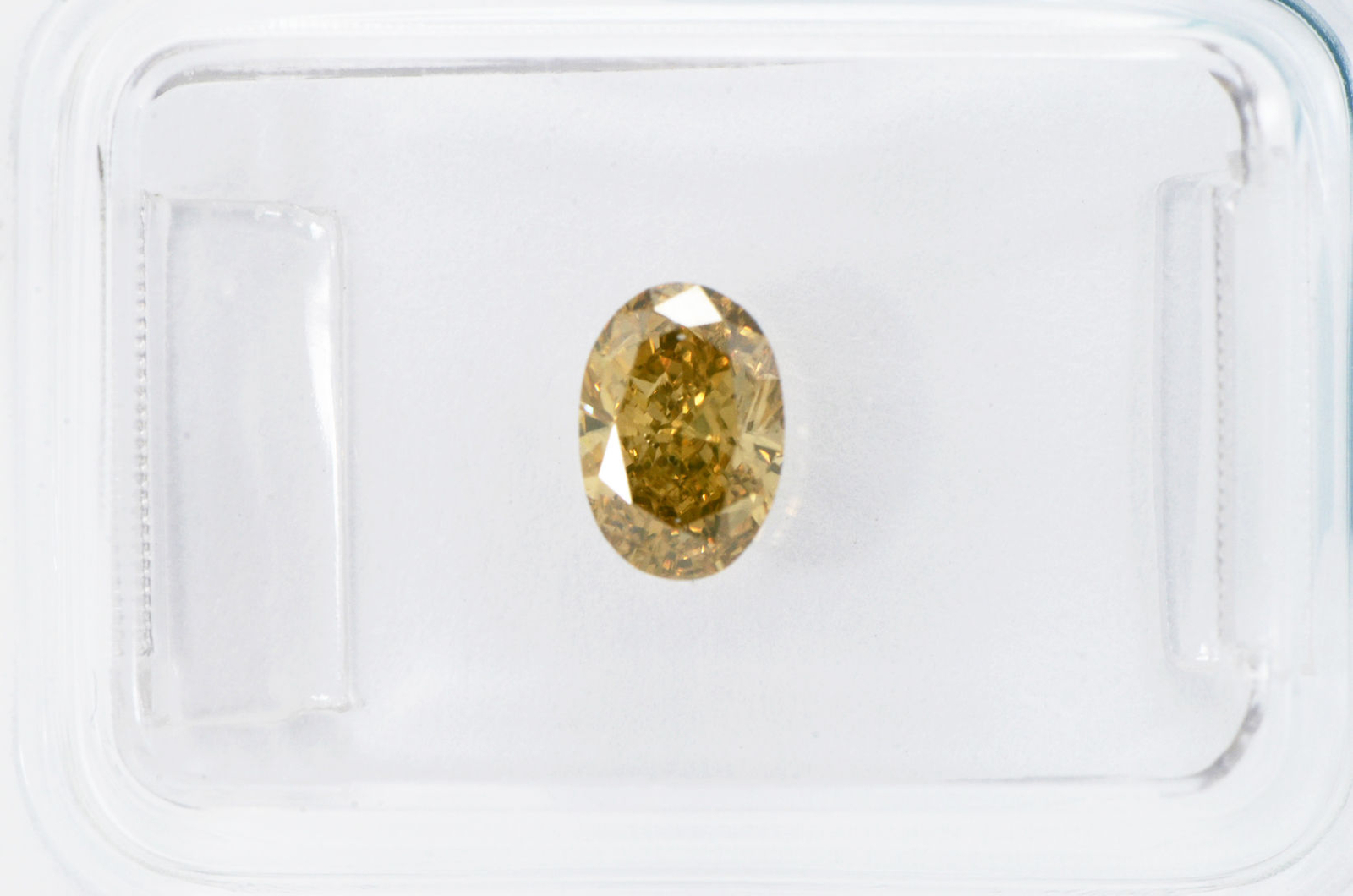 Oval Shape Diamond Natural Fancy Brown Color Loose SI1 IGI Certified 0. ...