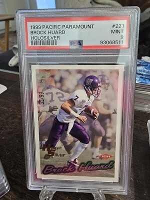1999 Paramount Holo Silver Seattle Seahawks #221 Brock Huard /99 PSA 9 ...