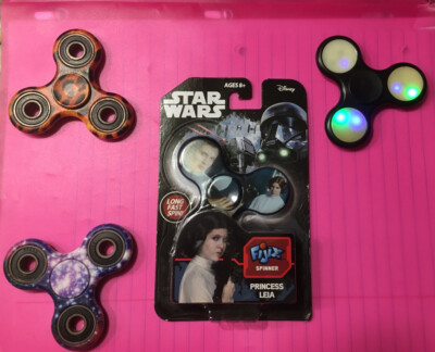 Fidget Spinner Lot of 4 w/ New FIJIX PRINCESS LEIA Disney Star Wars ...