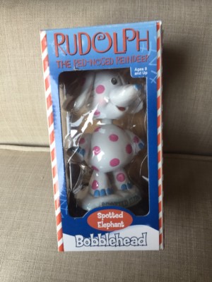 Rudolph Red Nosed Reindeer Bobble head Figure Spotted Elephant 2002 | eBay