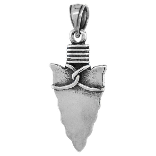 Sterling Silver Arrowhead Pendant / Charm, Italian Box Chain | eBay