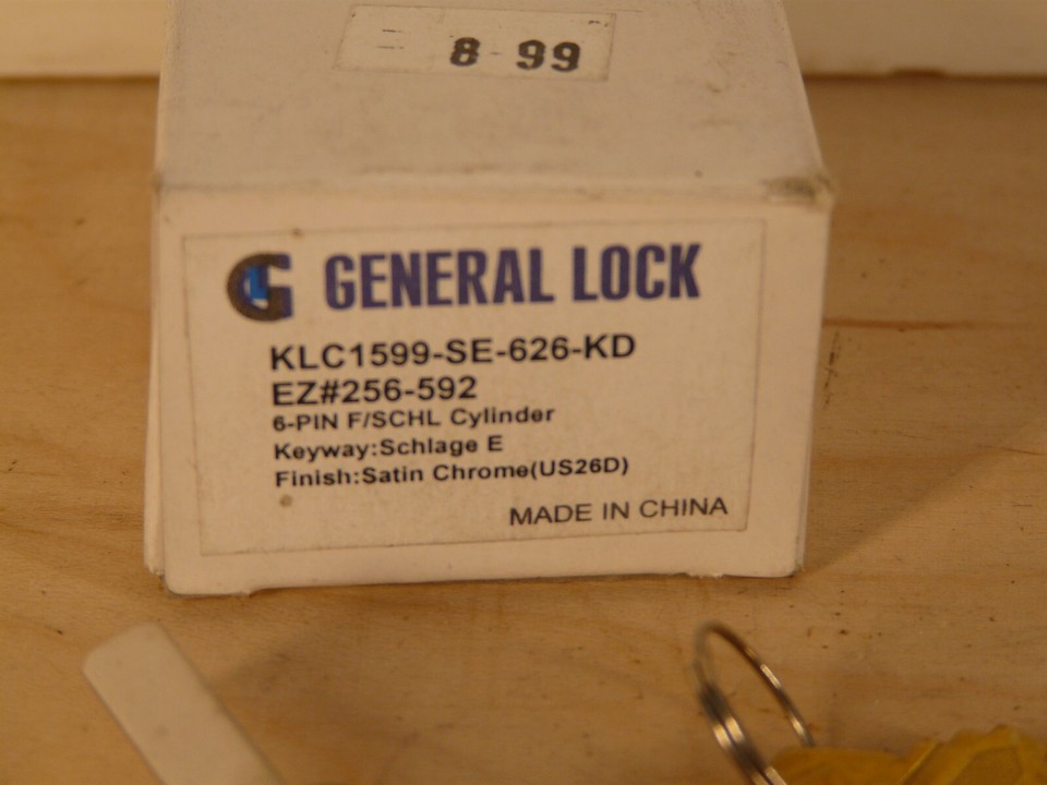 Filing Cabinet Lock--General Lock, Schlage E--Chrome #256-592 | eBay