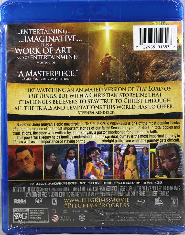 The Pilgrim’s Progress NEW BLU-RAY Animated Film John Rhys-Davies ...
