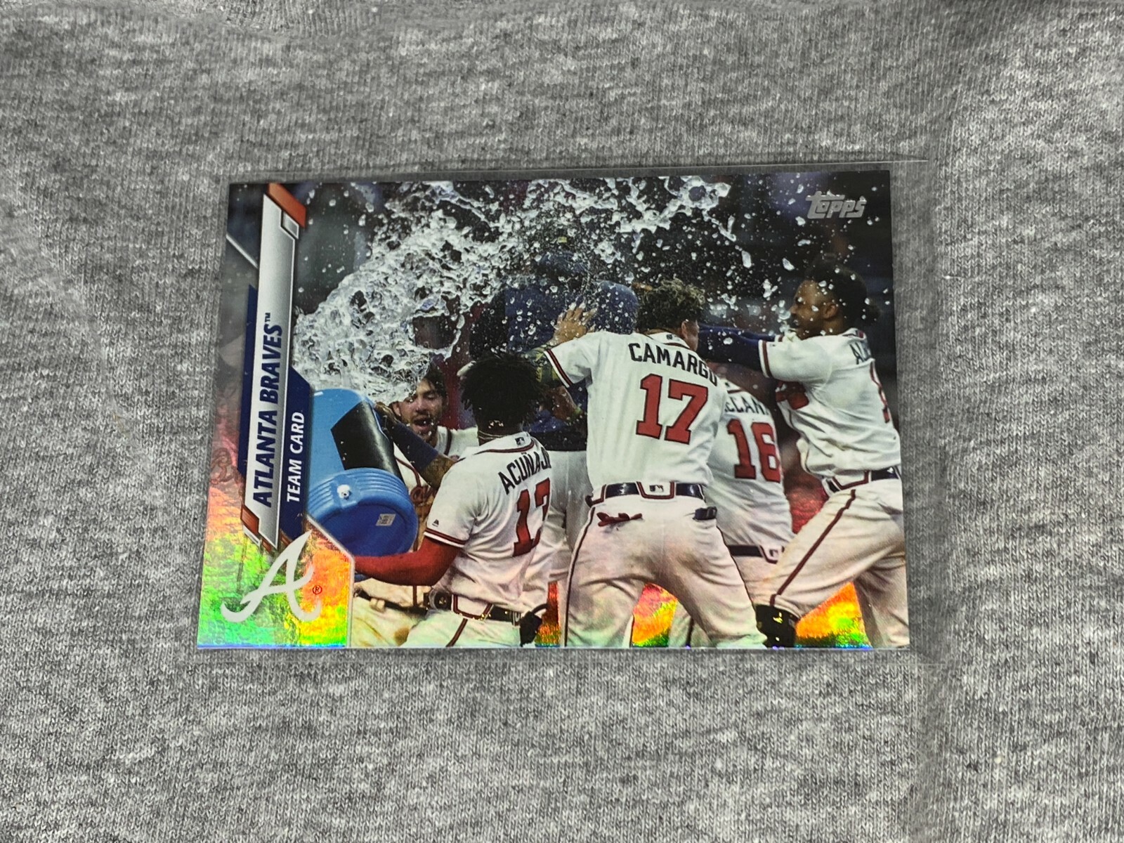 Atlanta Braves Team Card - Topps 2020 Series 1 Rainbow Foil Parallel ...