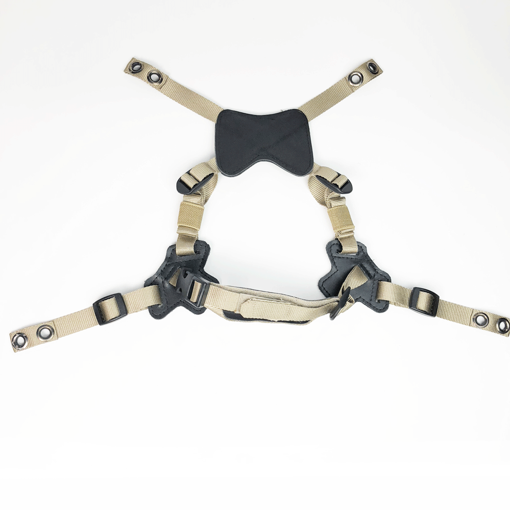 TAN LWH PASGT MICH ACH Helmet 4-Point Retention Chin Strap X Harness ...