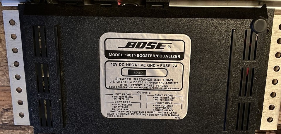 Bose 1401 Series II Booster Equalizer Untested As Is 🔥🔥🔥 | eBay