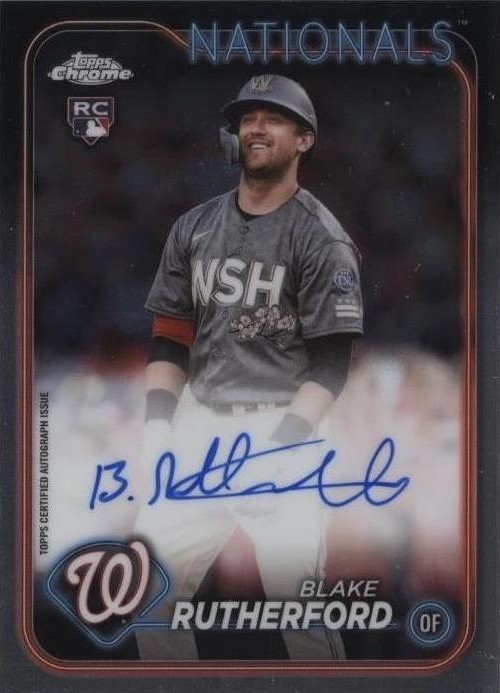 2024 Topps Chrome - Rookie Autographs Blake Rutherford #RA-BR (AU, RC ...