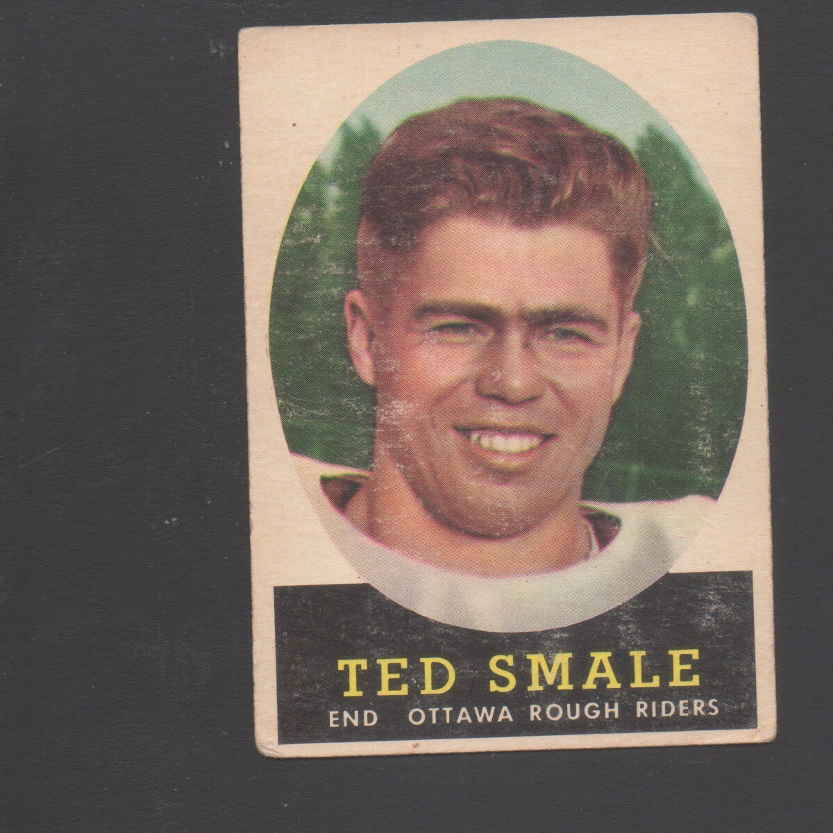1958 Topps Canadian Football Card #24 Ted Smale-Ottawa Rough Riders G ...