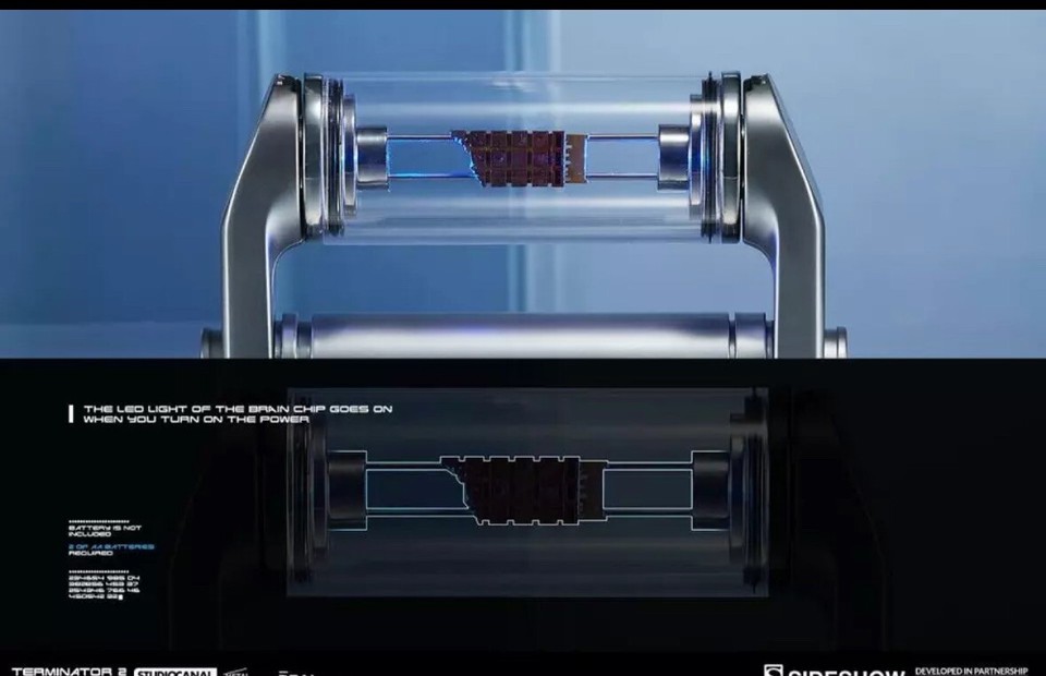 Terminator 2: Judgment Day T-800 Endoskeleton Arm and Brain Chip | eBay