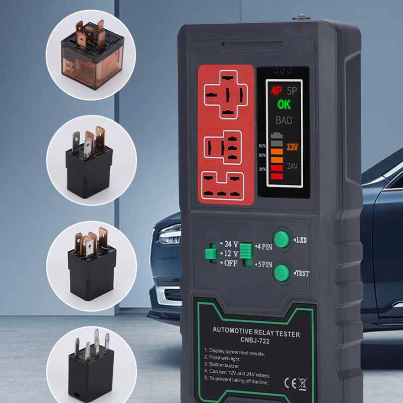 CNBJ-722 12/24V Automotive Electronic Relay Tester Auto Car Checker ...